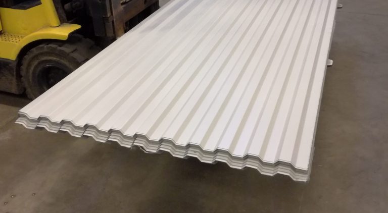 TP20 Trapezplade Hvid Ral 9010, 0,45/ 0,5mm, B 1,00 x L 3,00 meter ...